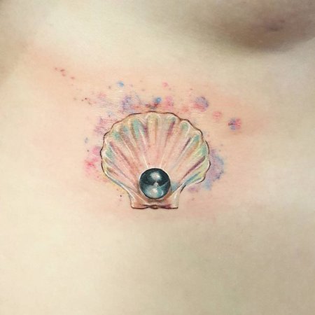 27+ Schöne Muschel Tattoos für Männer und Frauen: Bedeutung & Vorlagen ...