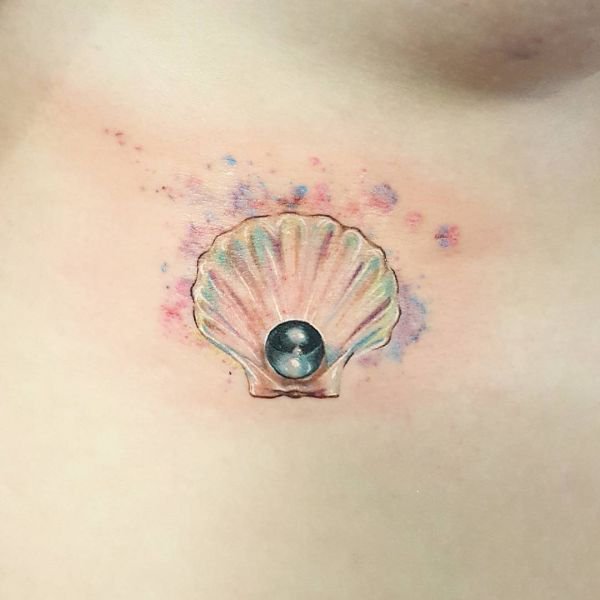 27+ Schöne Muschel Tattoos für Männer und Frauen: Bedeutung & Vorlagen ...