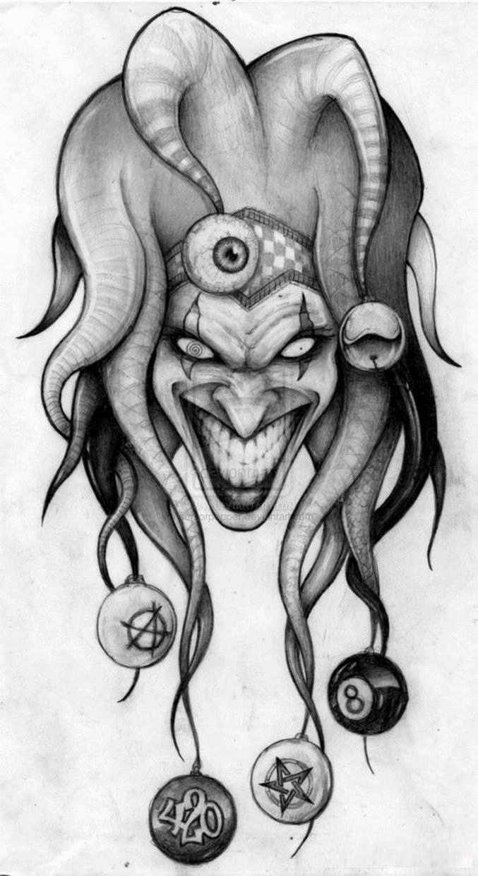 Tattoo-Skizze "Der Narr " - VeAn Germany