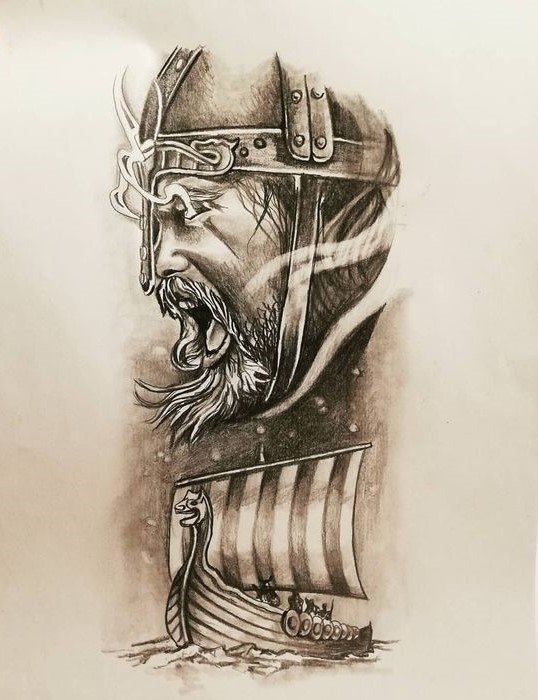 27+ Wikinger Tattoo-Ideen: Vorlagen & Bedeutung & Für Männer und Frauen ...